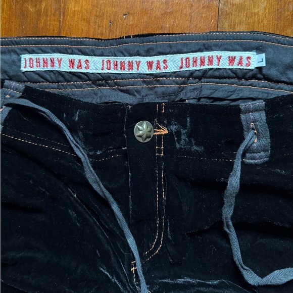 Johnny Was | Pants & Jumpsuits | Johnny Was Black Velvet Pants | Poshmark